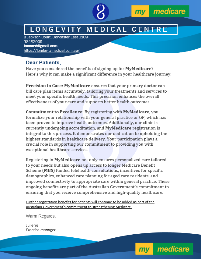 Longevity Medical Centre – 8 Jackson Court, Doncaster East, 3109, VIC